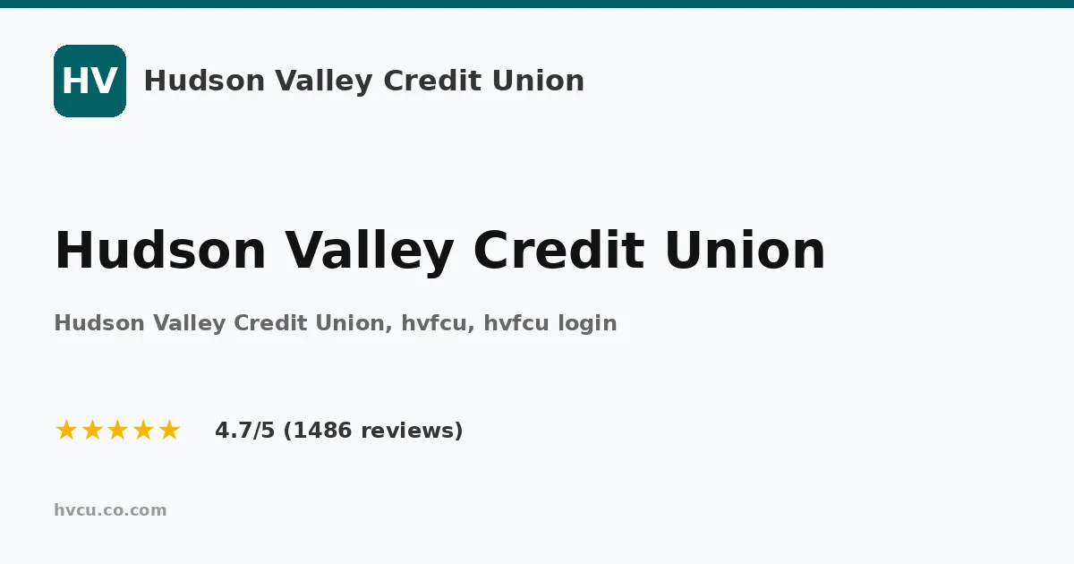 Hudson Valley Credit Union Online Banking Services